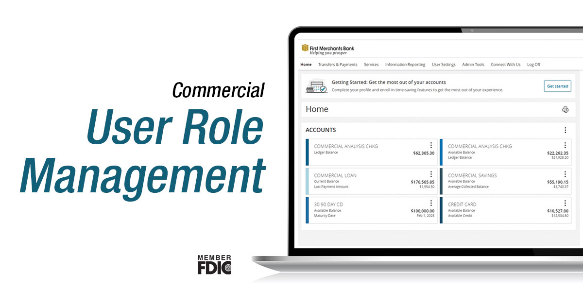 Online User Role Management for Businesses | First Merchants Bank