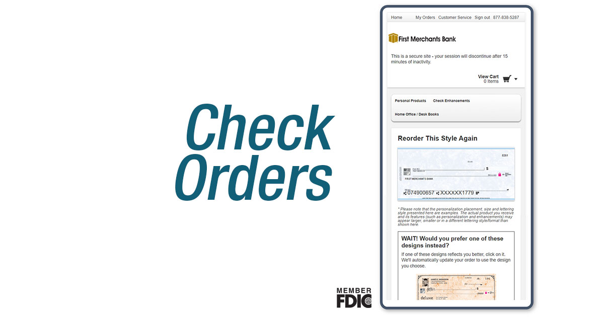 Order Checks Through Your FMB Mobile App | First Merchants Bank
