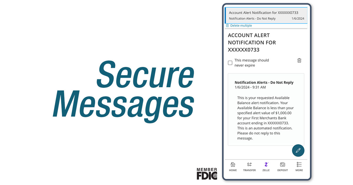 Send First Merchants Secure Messages | First Merchants Bank